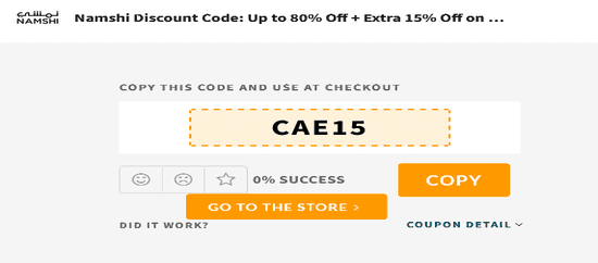 Namshi Coupon, Promo & Discount Codes - October 2024